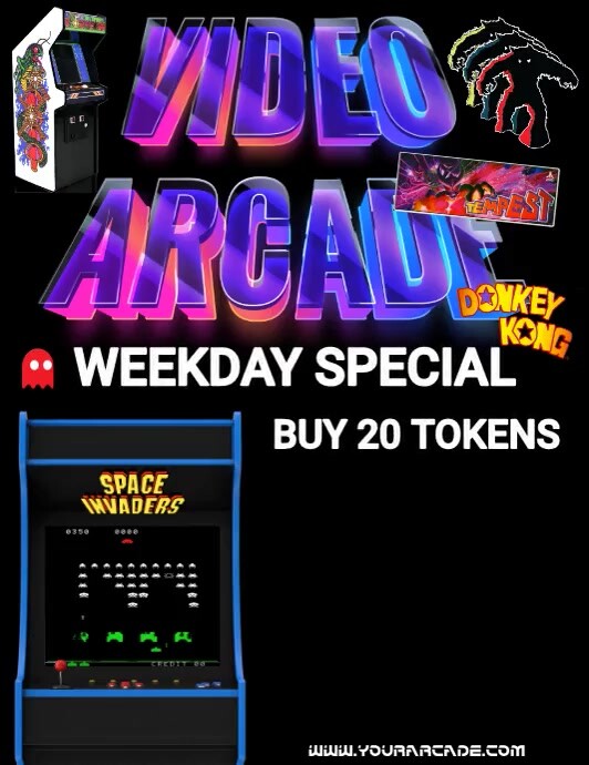 Copy of Black Video Arcade Special Video Ad Flyer | PosterMyWall
