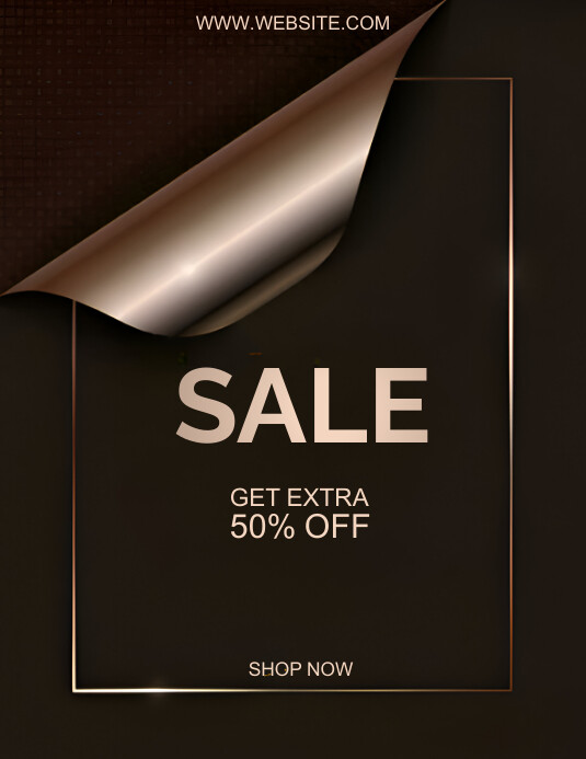 Copy of Black Vintage 50 Percent Off Flyer (us Letter | PosterMyWall
