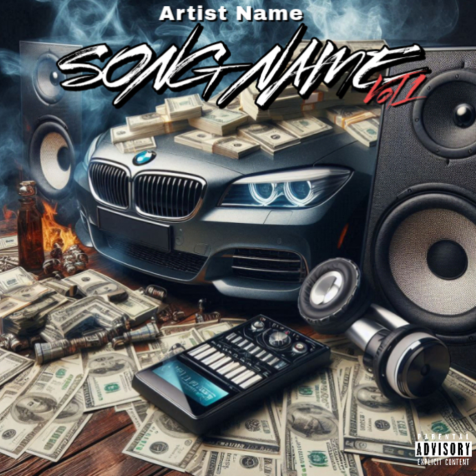 Black Vintage Album Cover Album Cover Template | PosterMyWall