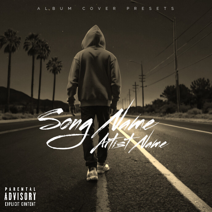 Black Vintage Album Cover Album Cover Template | PosterMyWall