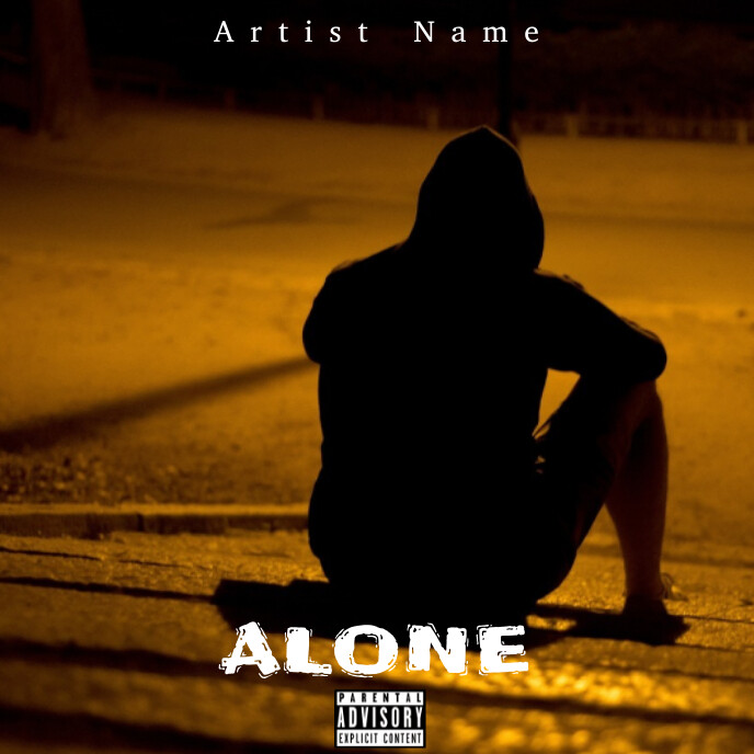 Black Vintage Alone Album Cover Album Cover Template | PosterMyWall