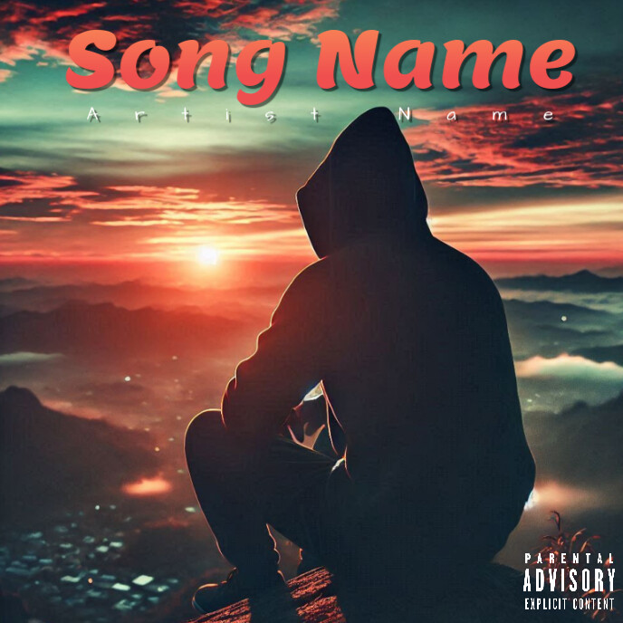 Black Vintage Alone Man Cd Mixtape Album Album Cover Template ...