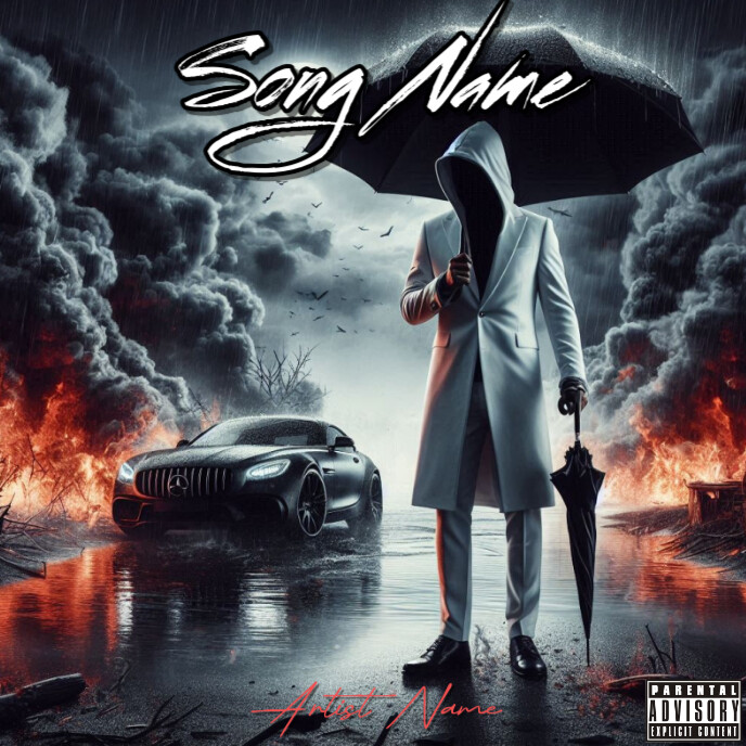 Black Vintage Alone Man Lurcury Car Beach Mixtape Cover Album Cover ...