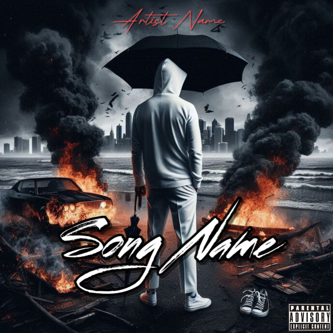 Black Vintage Alone Man Mixtape Cover Album Cover Template | PosterMyWall