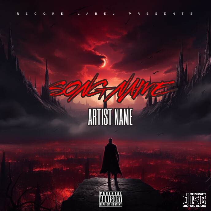 Black Vintage Alone Music Album Cover Album C Template | PosterMyWall