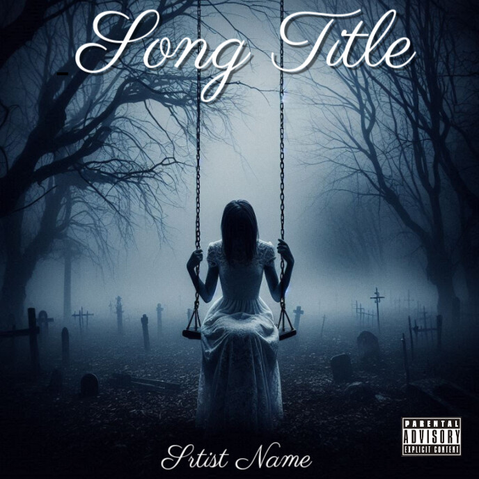 Black Vintage Alone Sad Girl Mixtape Cover Album Cover Template ...