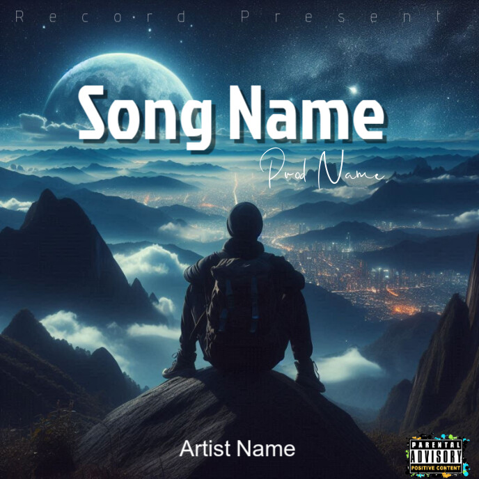 Modèle Black Vintage Alone Song Mixtape Album Cover | PosterMyWall