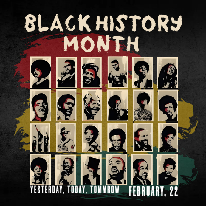 Black Vintage Black History Month Instagram Post Template | PosterMyWall