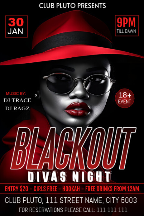 Copy of Black Vintage Blackout Party Ads Poster | PosterMyWall