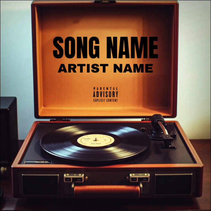 Black Vintage Cd Vinly Album Cover Template | PosterMyWall