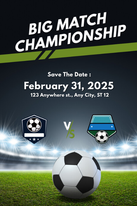 Black Vintage Championship Poster Template | PosterMyWall