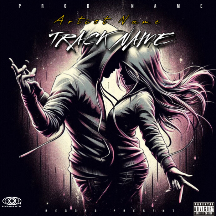 Black Vintage Couple Dance Mixtape Cover Album Cover Template ...