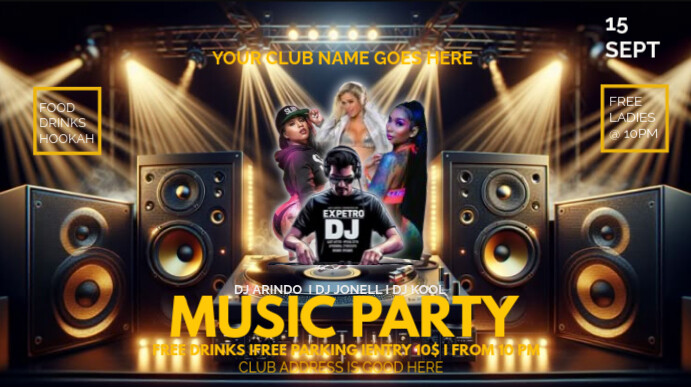 Copy of Black Vintage Dj Music Party Youtube Thumbnail | PosterMyWall