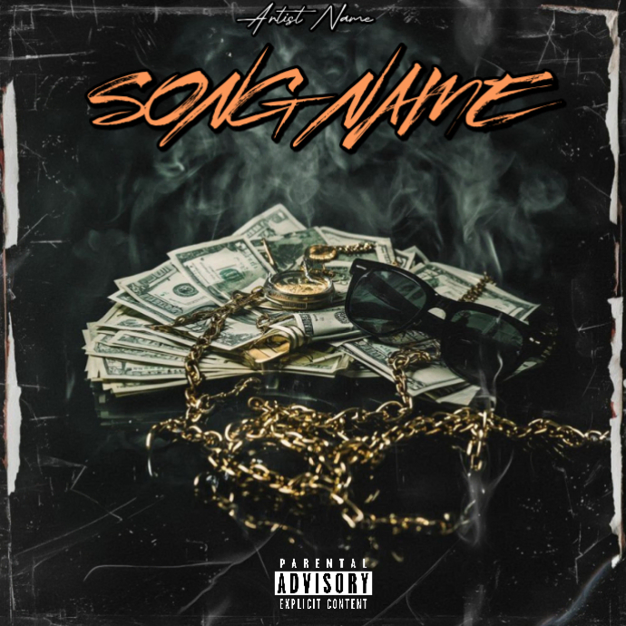 Black Vintage Dollar Mixtape Cover Album Cover Template | PosterMyWall