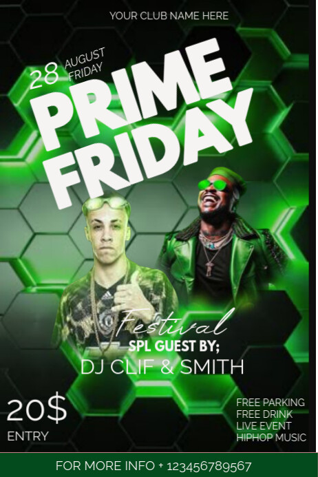 Black Vintage Friday Prime Poster Templat | PosterMyWall
