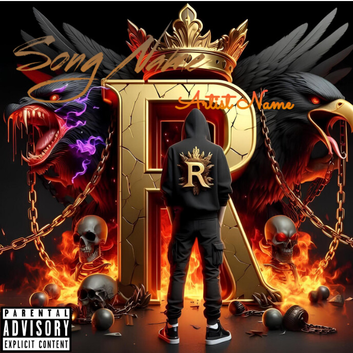 Black Vintage Gangstar Boy Album Cover Template | PosterMyWall