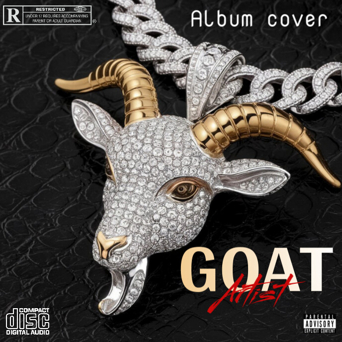 Black Vintage Goat Rap Song Mixtape Album Cover Template | PosterMyWall
