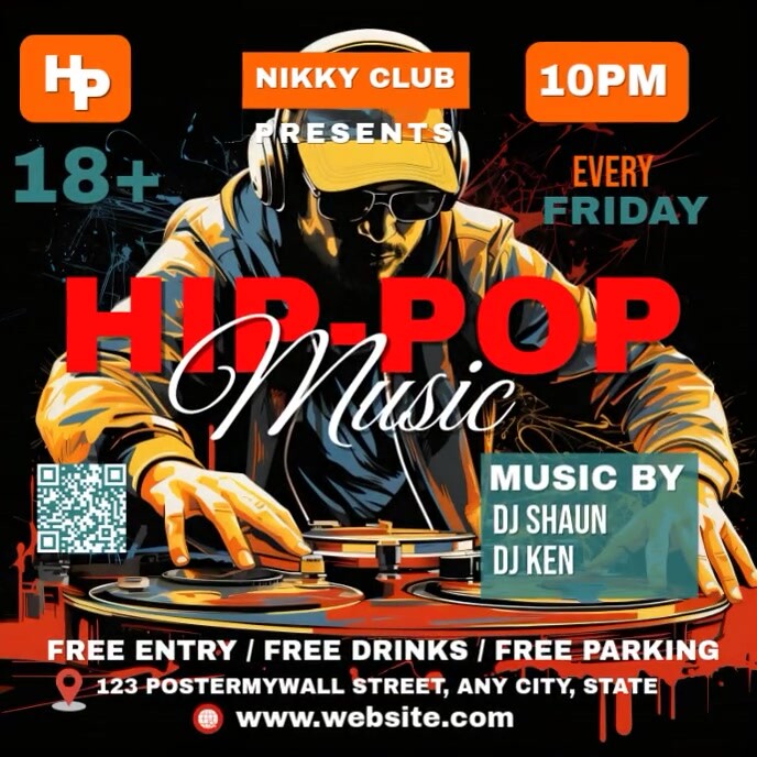 Black Vintage Hip-pop Album Cover Template | PosterMyWall