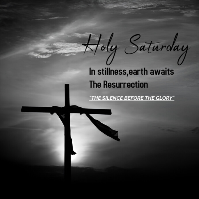 Plantilla de Black Vintage Holy Saturday Instagram Post | PosterMyWall