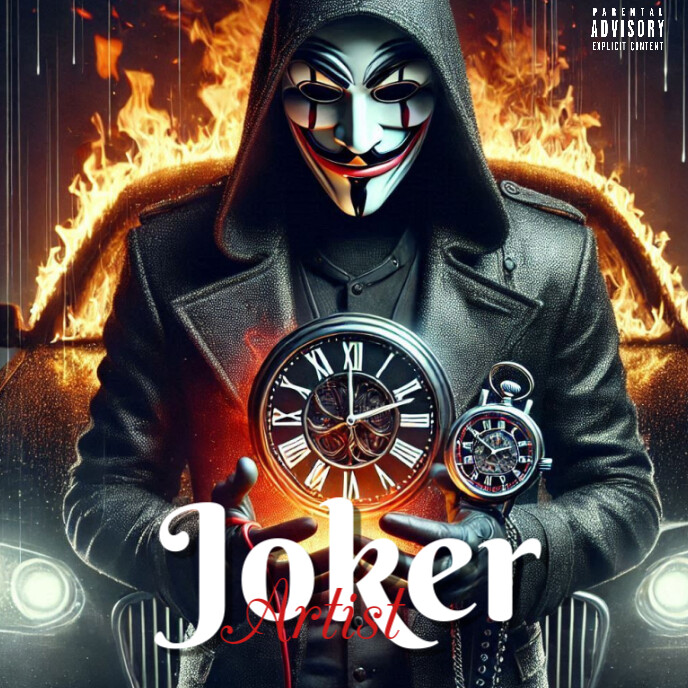 Black Vintage Joker Song Mixtape Album Cover Template | PosterMyWall