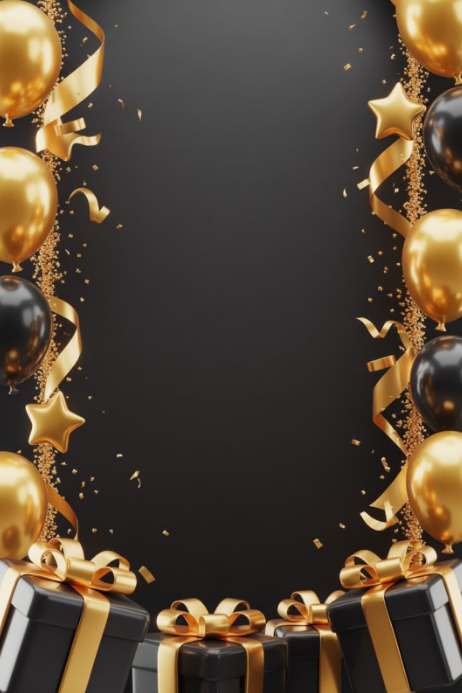 Black Vintage Luxury Black And Gold Party Frame Background – Elegant ...