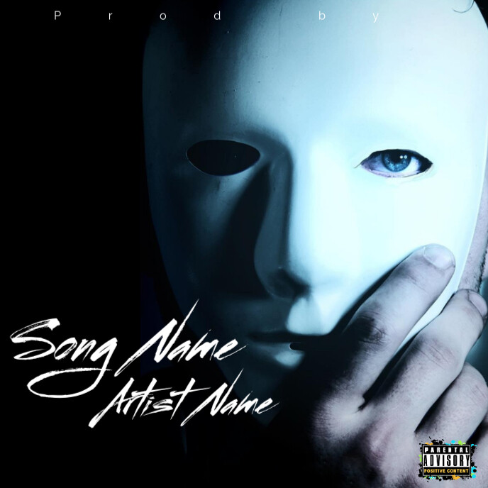 Black Vintage Mask Man Mixtape Song Album Cover Template | PosterMyWall