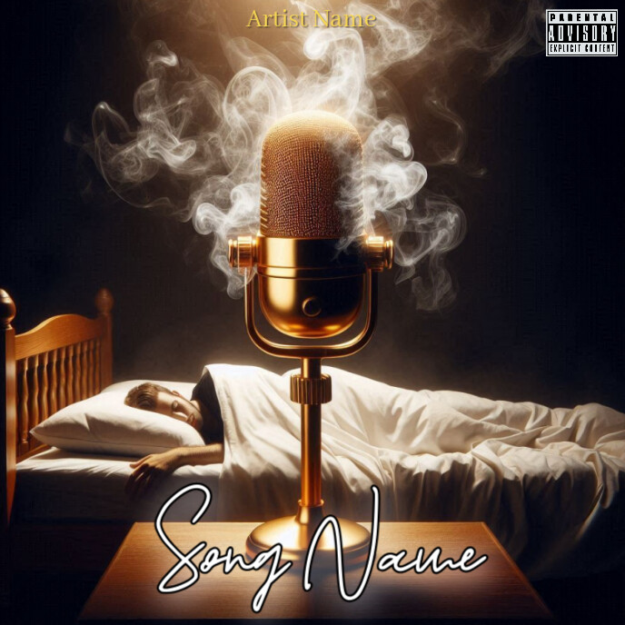 Black Vintage Microphone Mixtape Cover Album Cover Template | PosterMyWall