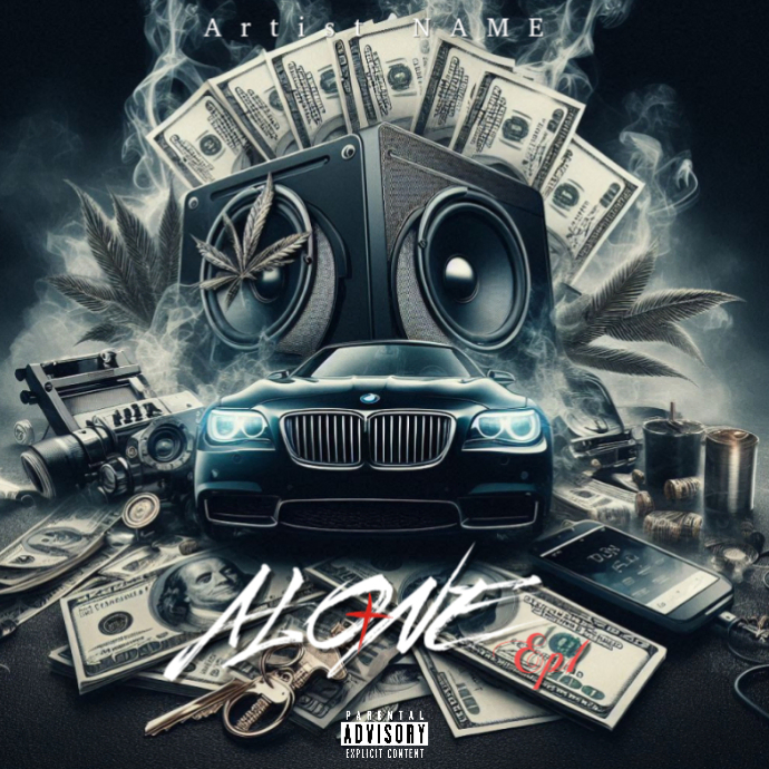 Black Vintage Mixtape Cover Album Cover Template | PosterMyWall