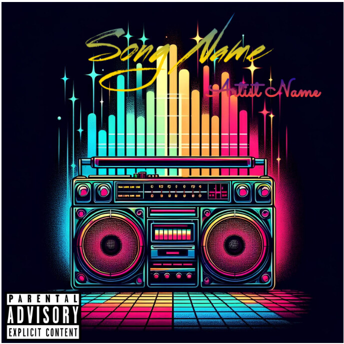 Black Vintage Music Tape Album Cover Template | PosterMyWall