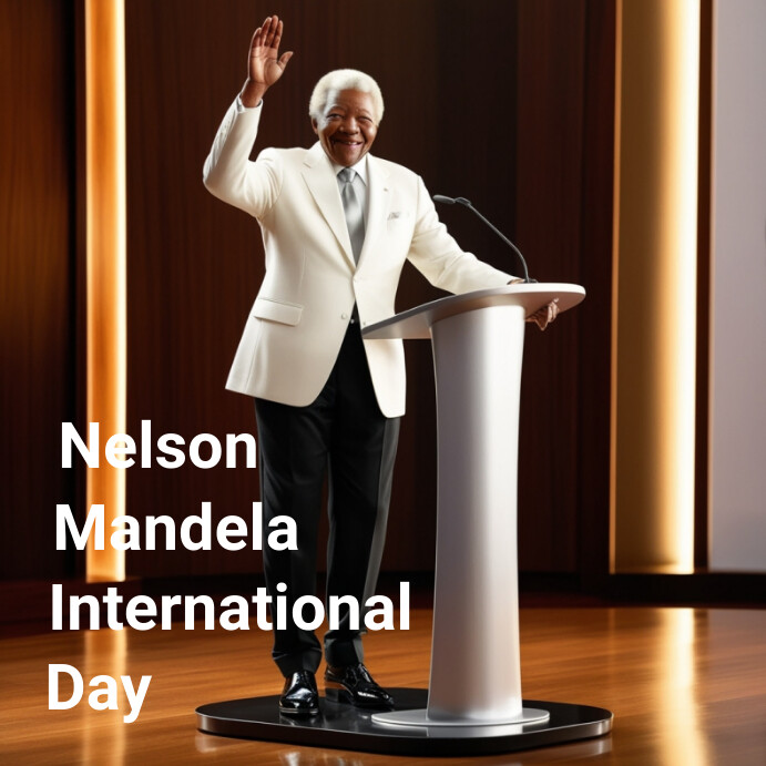 Plantilla de Black Vintage Nelson Mandela Instagram Post | PosterMyWall