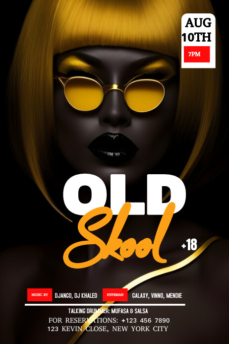 Plantilla de Black Vintage Old School Poster | PosterMyWall