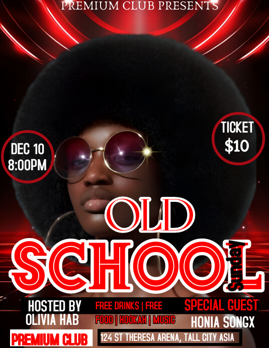 Old School Party Flyer Template