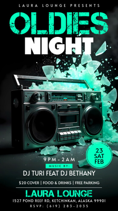 Copy of Black Vintage Oldies Instagram Post | PosterMyWall