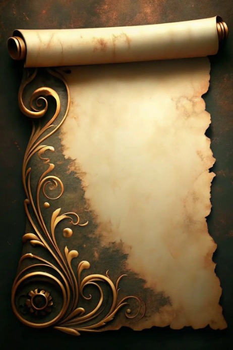 Black Vintage Ornate Scroll Template Poster | PosterMyWall