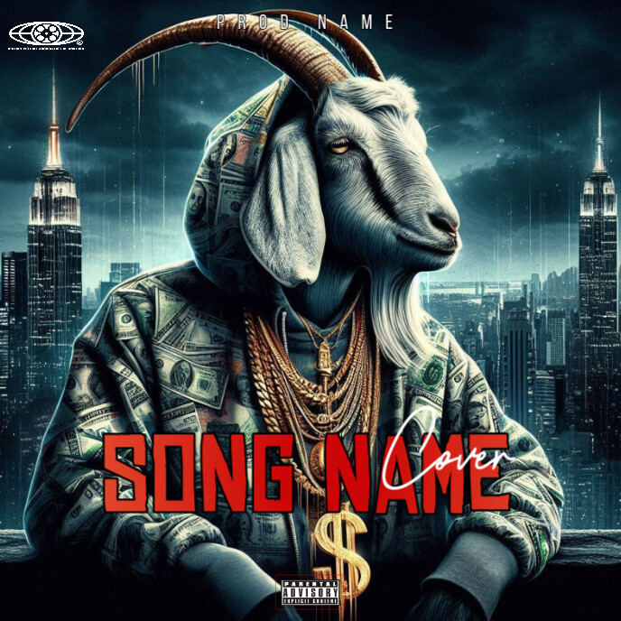 Copy of Black Vintage Professional Gold Goat Mixtape Cover Album Cover ...