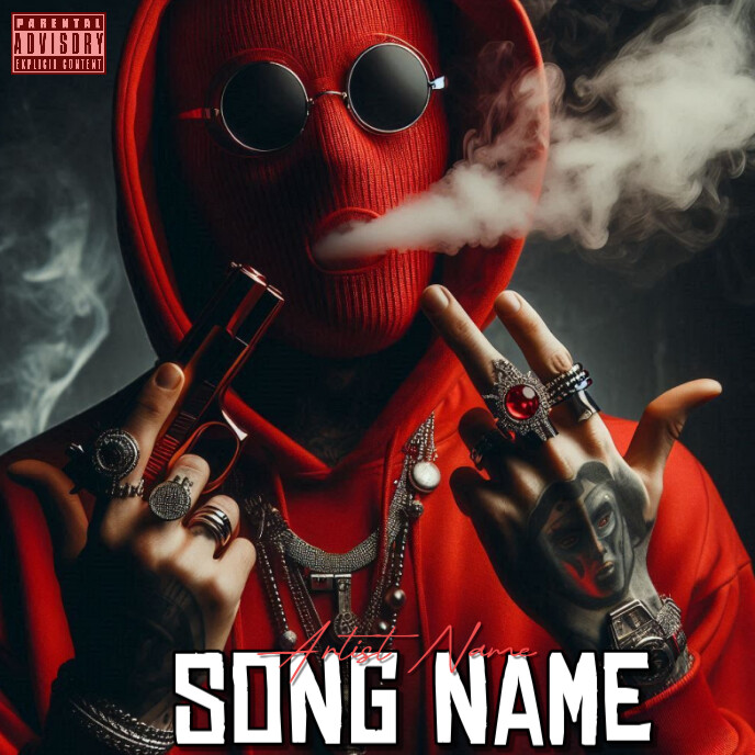 Black Vintage Rap Trap Music Album Cover Album Cover Template ...