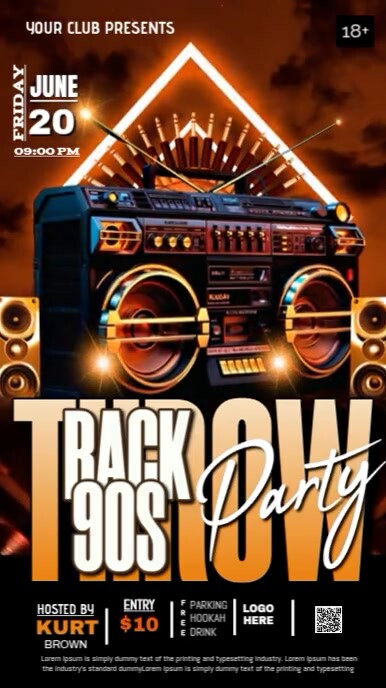 Black Vintage Retro Disco Poster Template Instagram Reel | PosterMyWall