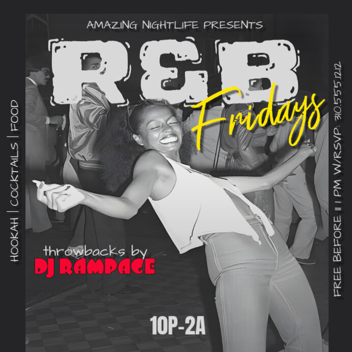 Copy of Black Vintage Retro R&b Instagram Post | PosterMyWall