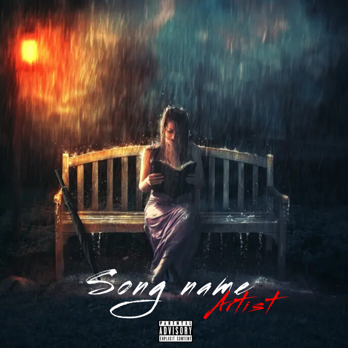 Black Vintage Sad Girl Music Album Cover Albu Template | PosterMyWall