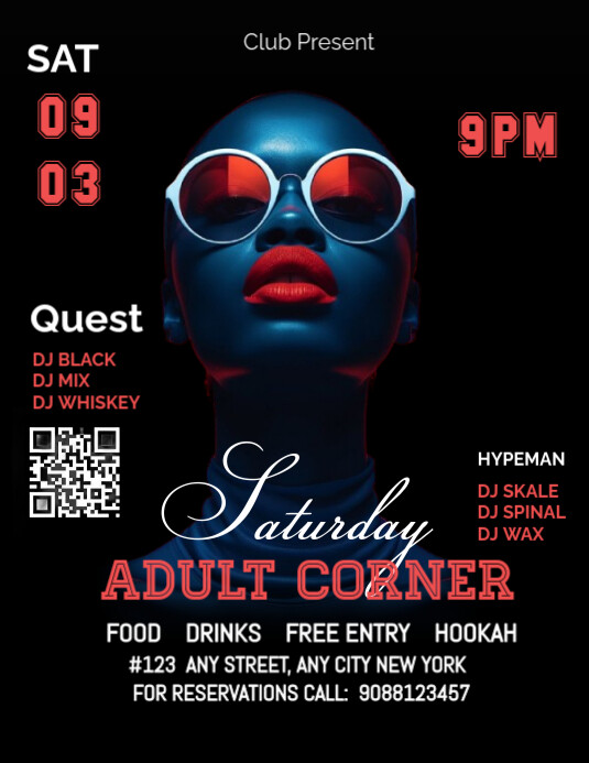 Black Vintage Saturday Party Flyer (us Letter) Template | PosterMyWall