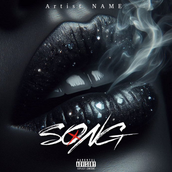 Black Vintage Sexy Diamond Lips Mixtape Album Cover Template | PosterMyWall