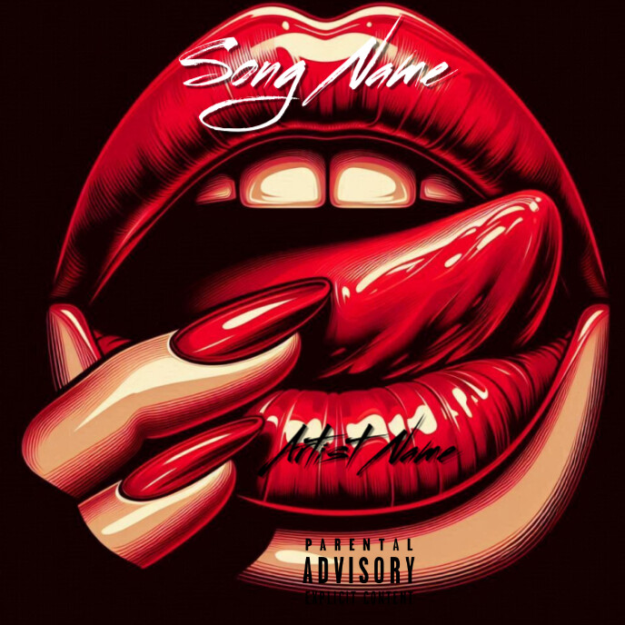 Copy of Black Vintage Sexy Red Lips Song Mixtape Album Cover | PosterMyWall