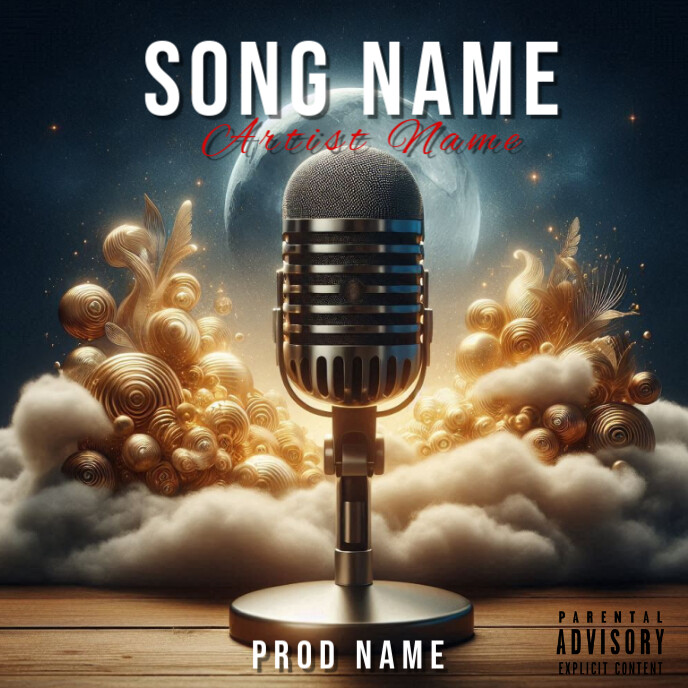 Black Vintage Smokey Mike Cd Mixtape Song Album Cover Template ...