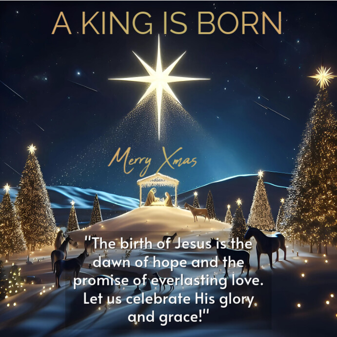 Black Vintage Story Of Christ Instagram Post Template | PosterMyWall