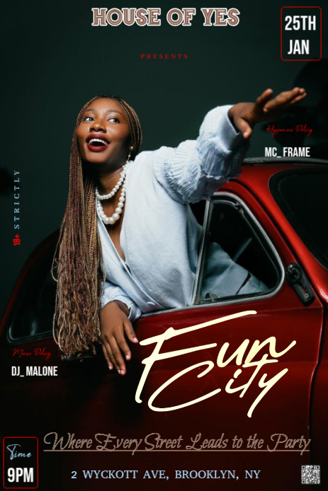 Plantilla de Black Vintage This Flyer For "fun City" Leans Into A ...