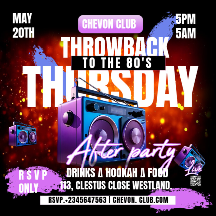 Modèle Black Vintage Throwback Thursday Instagram Post | PosterMyWall