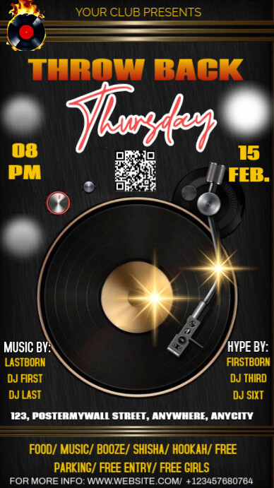 Modèle Black Vintage Throwback Thursdays Instagram Story | PosterMyWall