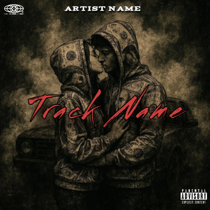Black Vintage Track Mixtape Cover Album Cover Template | PosterMyWall
