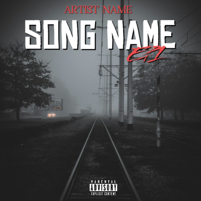 Black Vintage Track Mixtape Cover Album Cover Template | PosterMyWall