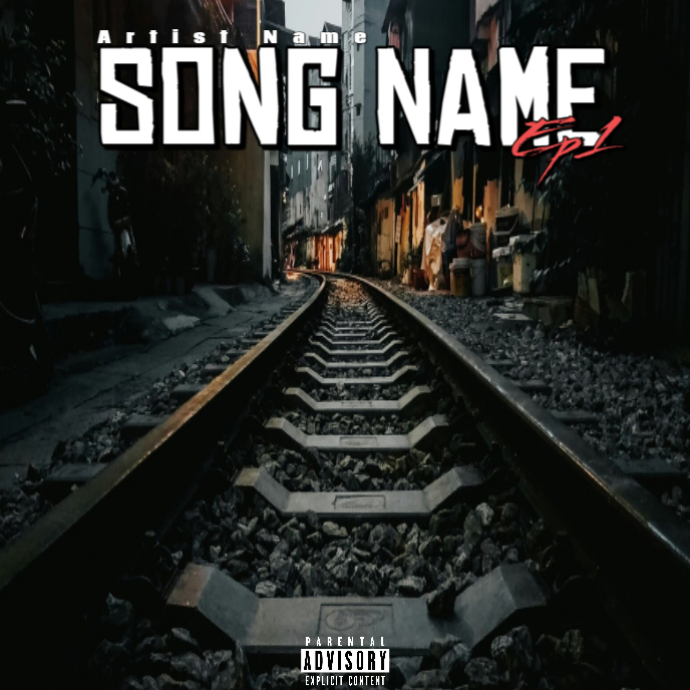 Black Vintage Track Mixtape Cover Album Cover Template | PosterMyWall